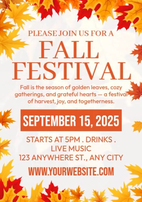 Fall Festival Celebration Template | PosterMyWall