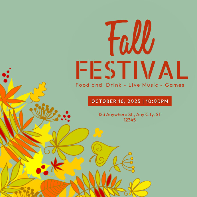 Fall Festival Template | PosterMyWall