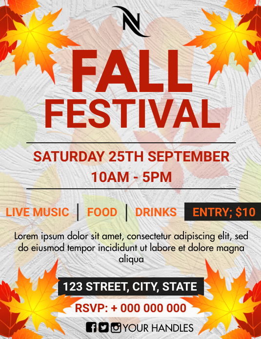 fall festival Template | PosterMyWall