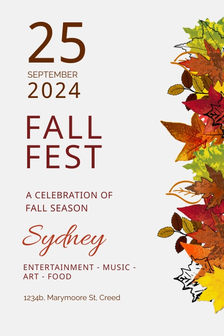 fall festival design template | PosterMyWall