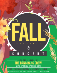 Autumn Music Festival Flyer Design Template | PosterMyWall
