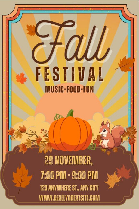 fall festival Template | PosterMyWall