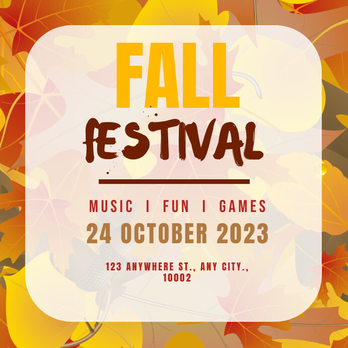 Fall Festival Template | PosterMyWall