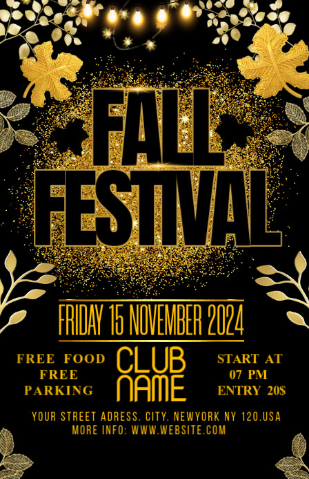 Plantilla de FALL-FESTIVAL-EVENT-DESIGN-TEMPLATE- | PosterMyWall