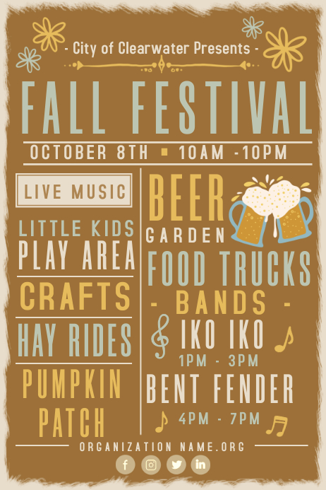 Fall Festival Event Event Poster Template | PosterMyWall