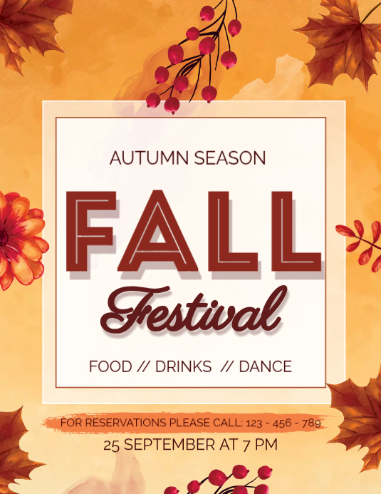 Fall Festival Flyer Template | PosterMyWall