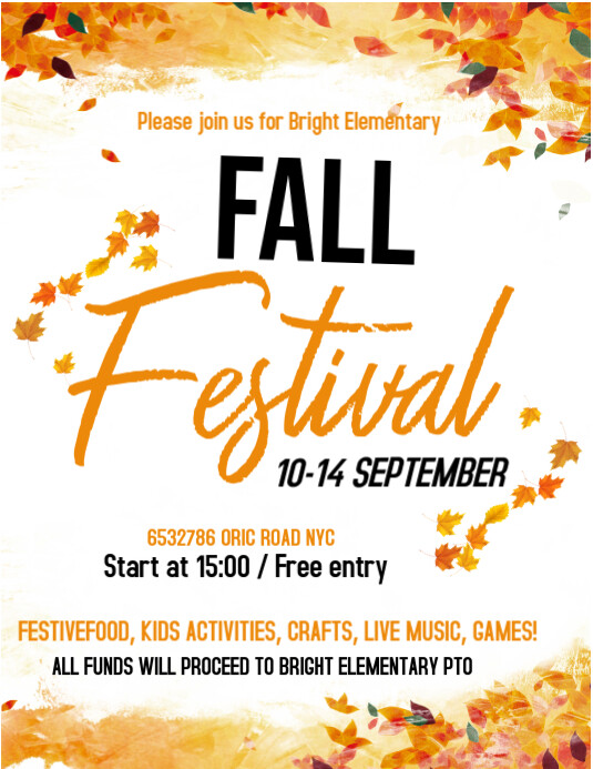 Fall Festival Flyer Template | PosterMyWall