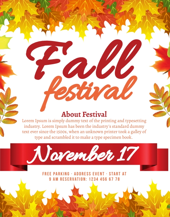 Plantilla de Fall Festival Flyer | PosterMyWall