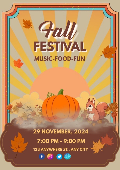 FALL FESTIVAL FLYER Template | PosterMyWall
