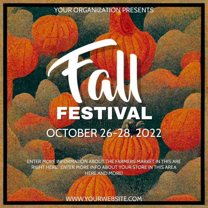 fall festival ig post template | PosterMyWall