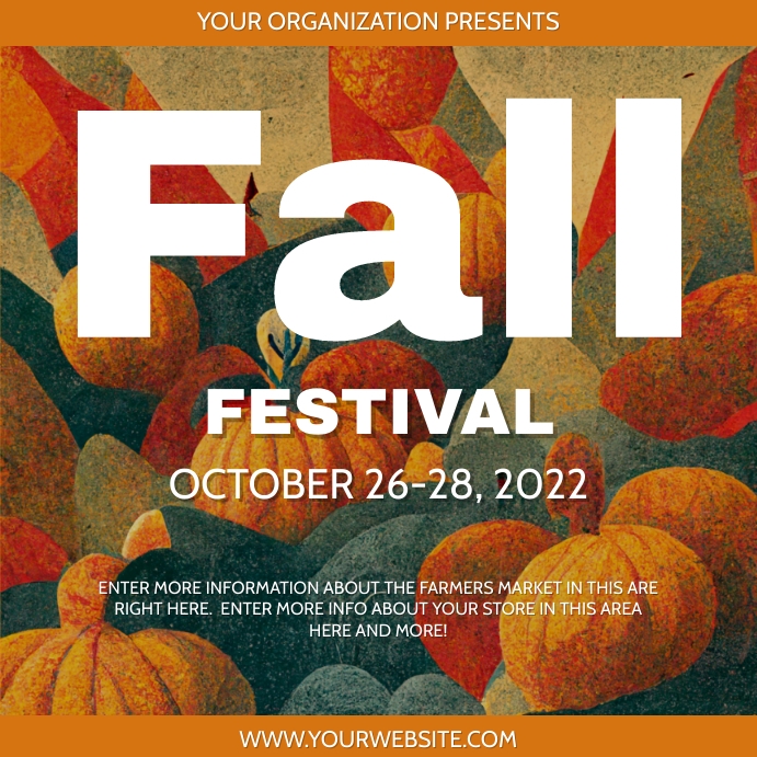 fall festival instagram flyer 1.5 Template | PosterMyWall