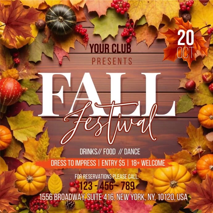 Fall Festival Instagram Post Template | PosterMyWall