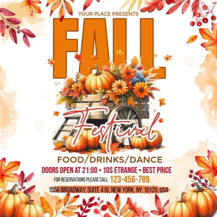 Fall Festival Instagram Post Template | PosterMyWall