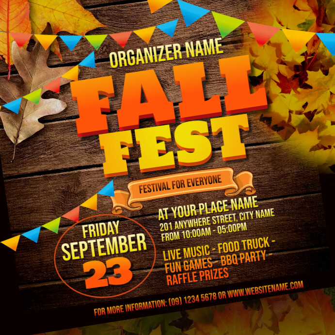 Fall Festival Instagram Post Template | PosterMyWall