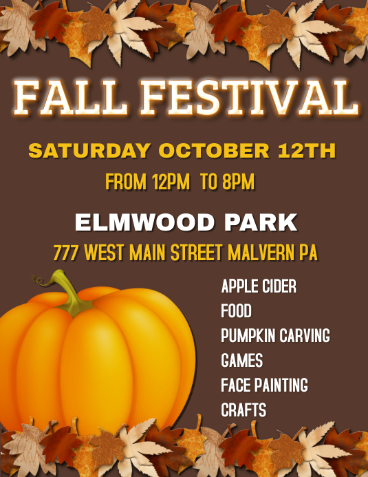 FALL FESTIVAL OCTOBER FEST Template | PosterMyWall