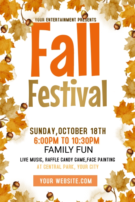 fall festival poster Template | PosterMyWall