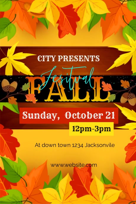 Fall Festival poster Template | PosterMyWall