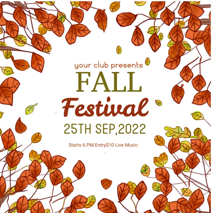 fall festival poster Template | PosterMyWall