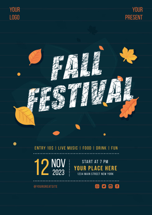 Fall Festival Poster Flyers | PosterMyWall
