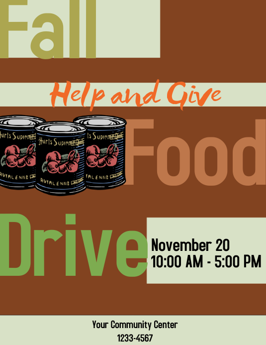 Fall Food Drive Template | PosterMyWall
