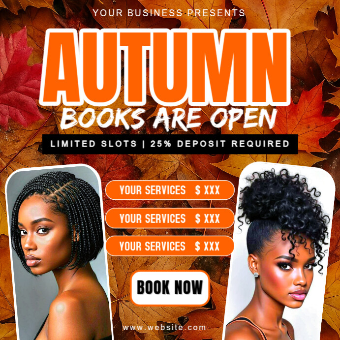 Fall hair special appointment deals flyer Template | PosterMyWall