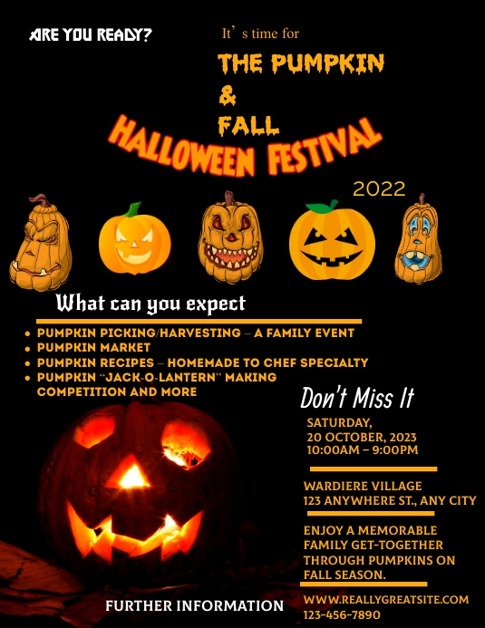 fall halloween festival Template | PosterMyWall