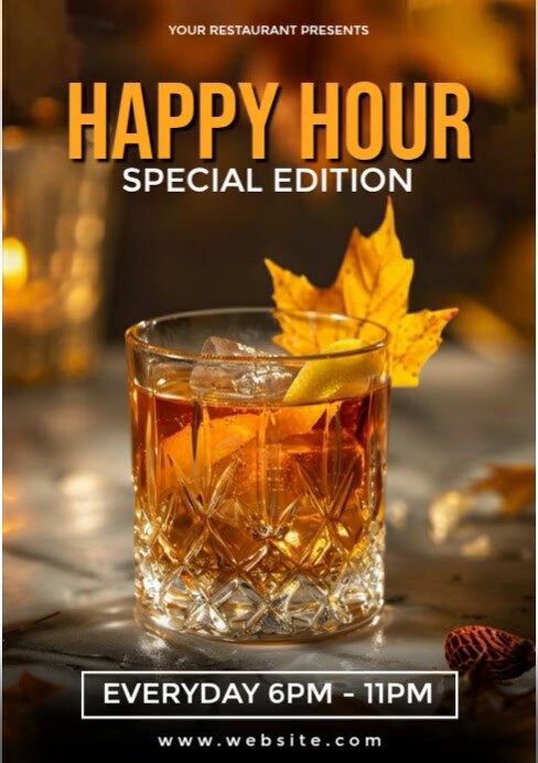 Copy of Fall Happy Hour Flyer | PosterMyWall