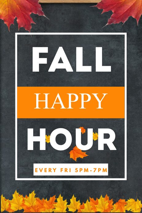 Fall happy hour flyer template | PosterMyWall
