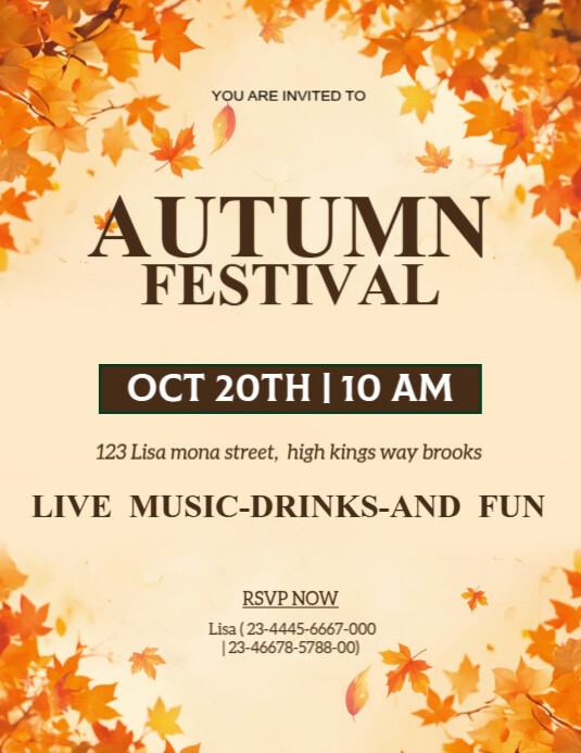 Fall Harvest Celebration Flyer Template | PosterMyWall