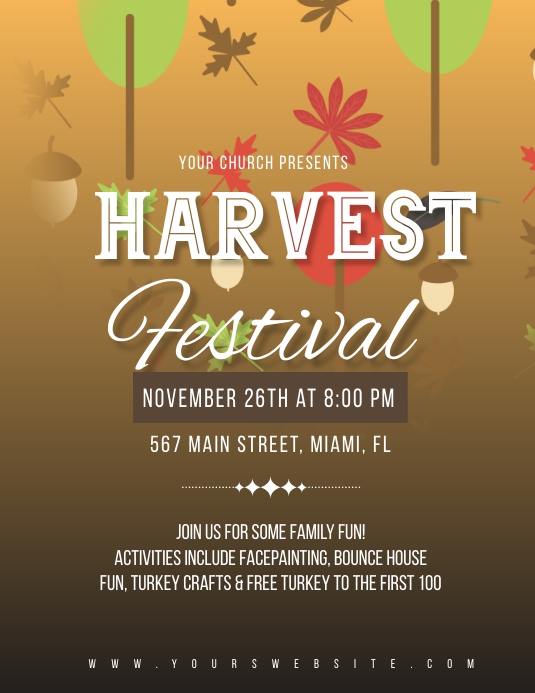 Copy of Fall Harvest Festival Flyer Template (1) | PosterMyWall