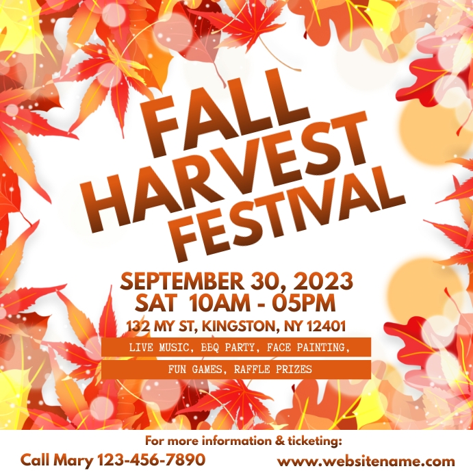 Fall Harvest Festival Instagram Post Template | PosterMyWall