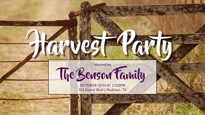 Fall Harvest Party Invitation Template | PosterMyWall