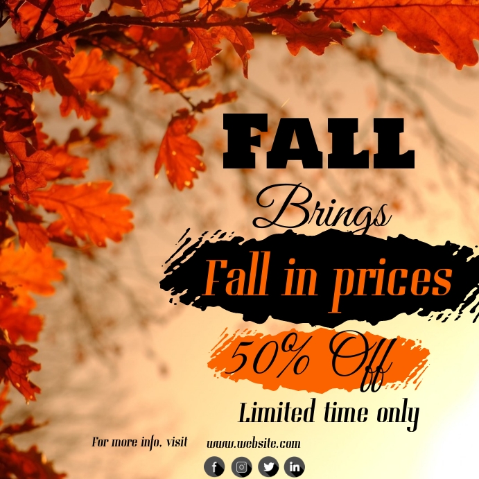 fall instagram template | PosterMyWall