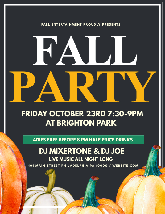 Fall Party Template | PosterMyWall