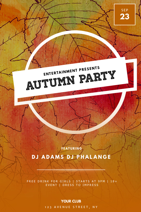 Copy of Fall Party flyer template | PosterMyWall