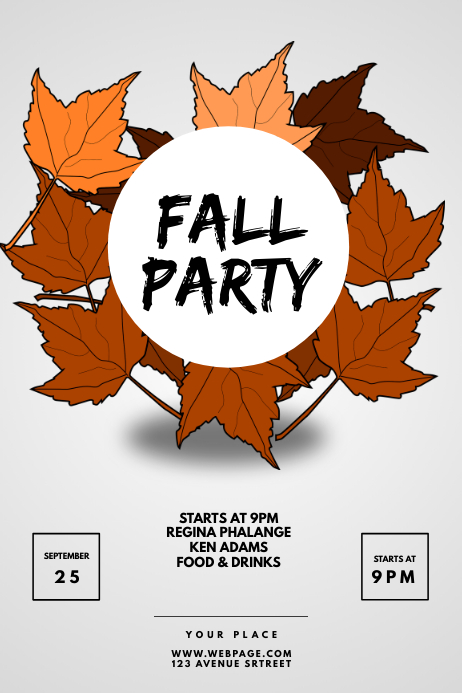 Copy of Fall Party flyer template | PosterMyWall
