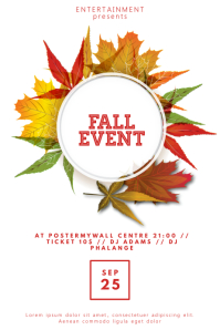 Fall Party Flyer Template | PosterMyWall