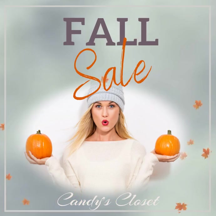 Fall Retail Event with blonde woman Template | PosterMyWall