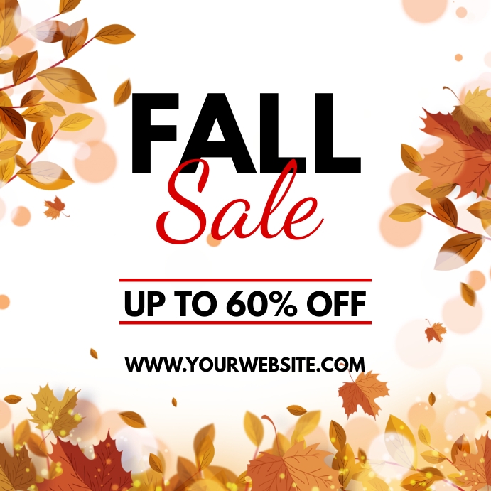 Fall Sale 60% OFF Instagram Post Template | PosterMyWall
