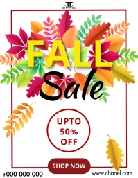 Fall 50% Off Sale Template | PosterMyWall