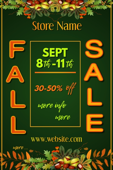 Fall Sale Template | PosterMyWall