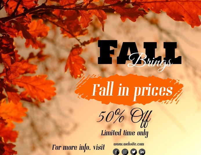 fall sale fest flyer,fall sale flyer post (1) Template | PosterMyWall