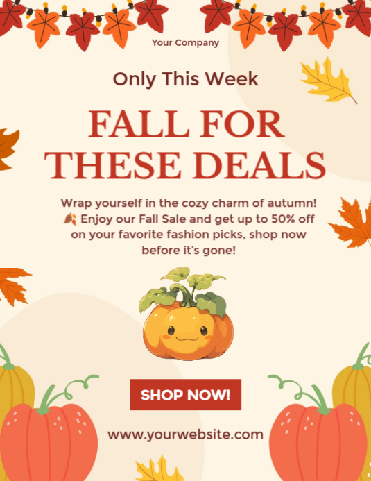 Fall Sale Flyer (us Letter) Template | PosterMyWall
