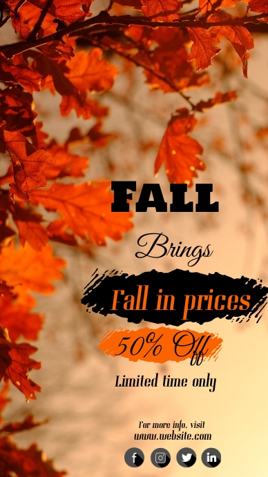 fall sale instagram story (1) Template | PosterMyWall