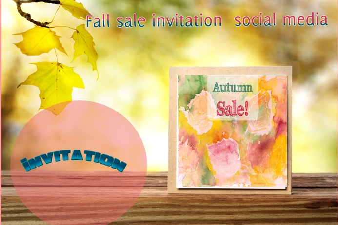 Fall sale invitation social media Template | PosterMyWall