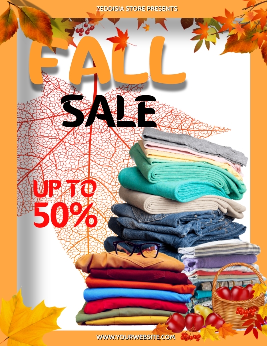 fall sale off flyer template | PosterMyWall