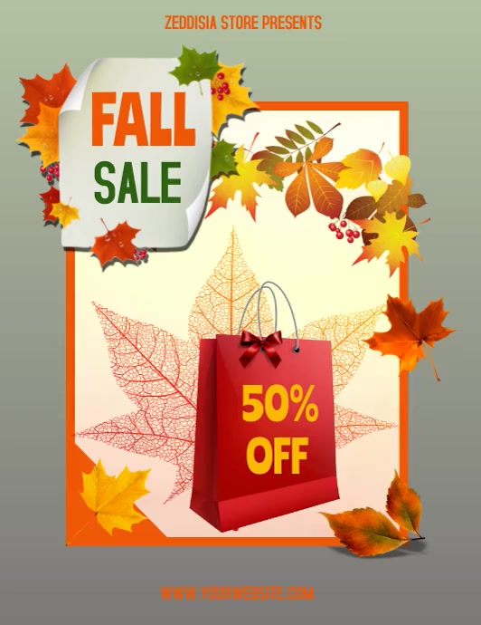 fall sale off flyer template | PosterMyWall