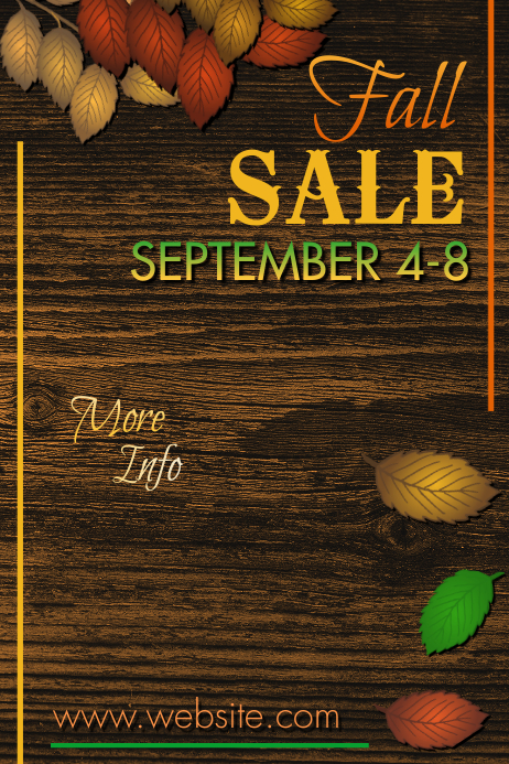 Fall Sale Poster Template | PosterMyWall