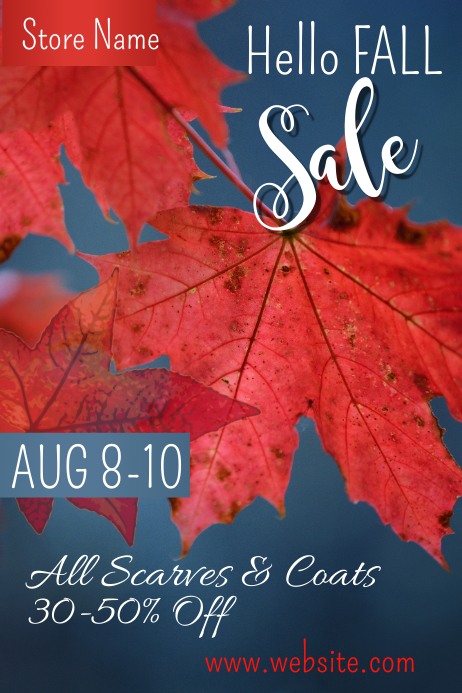 Fall Sale Poster Template | PosterMyWall