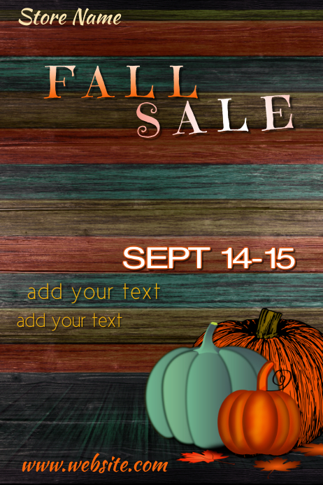 FALL SALE POSTER Template | PosterMyWall